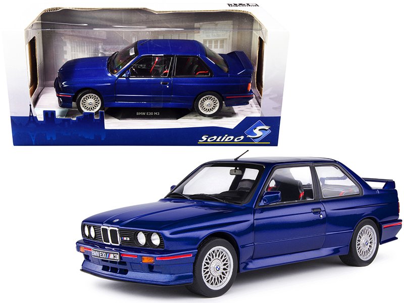 1990 BMW E30 M3 Mauritius Blue Metallic 1/18 Diecast Model by Solido